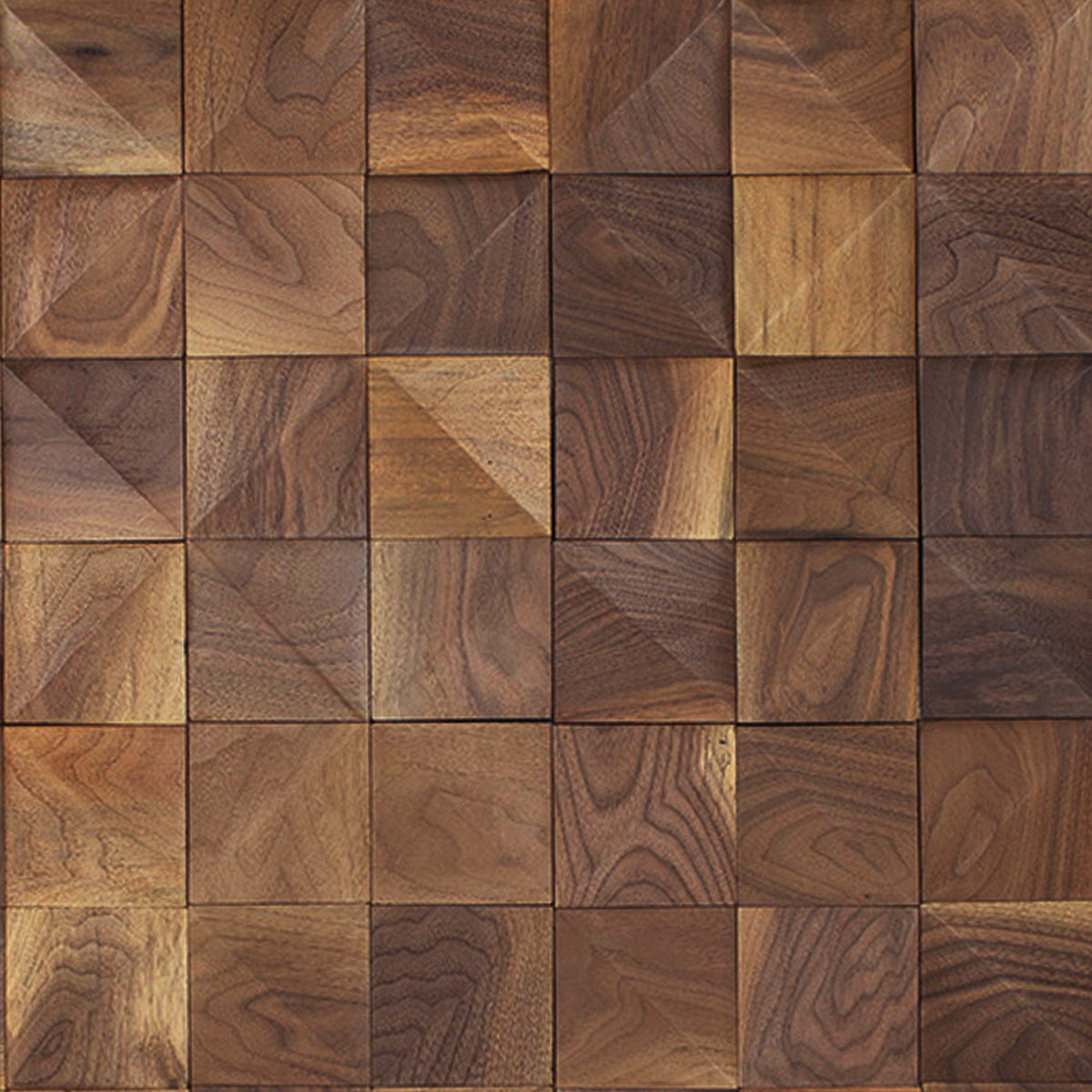 3D Diamond Natural Walnut Sample – LuxeWall