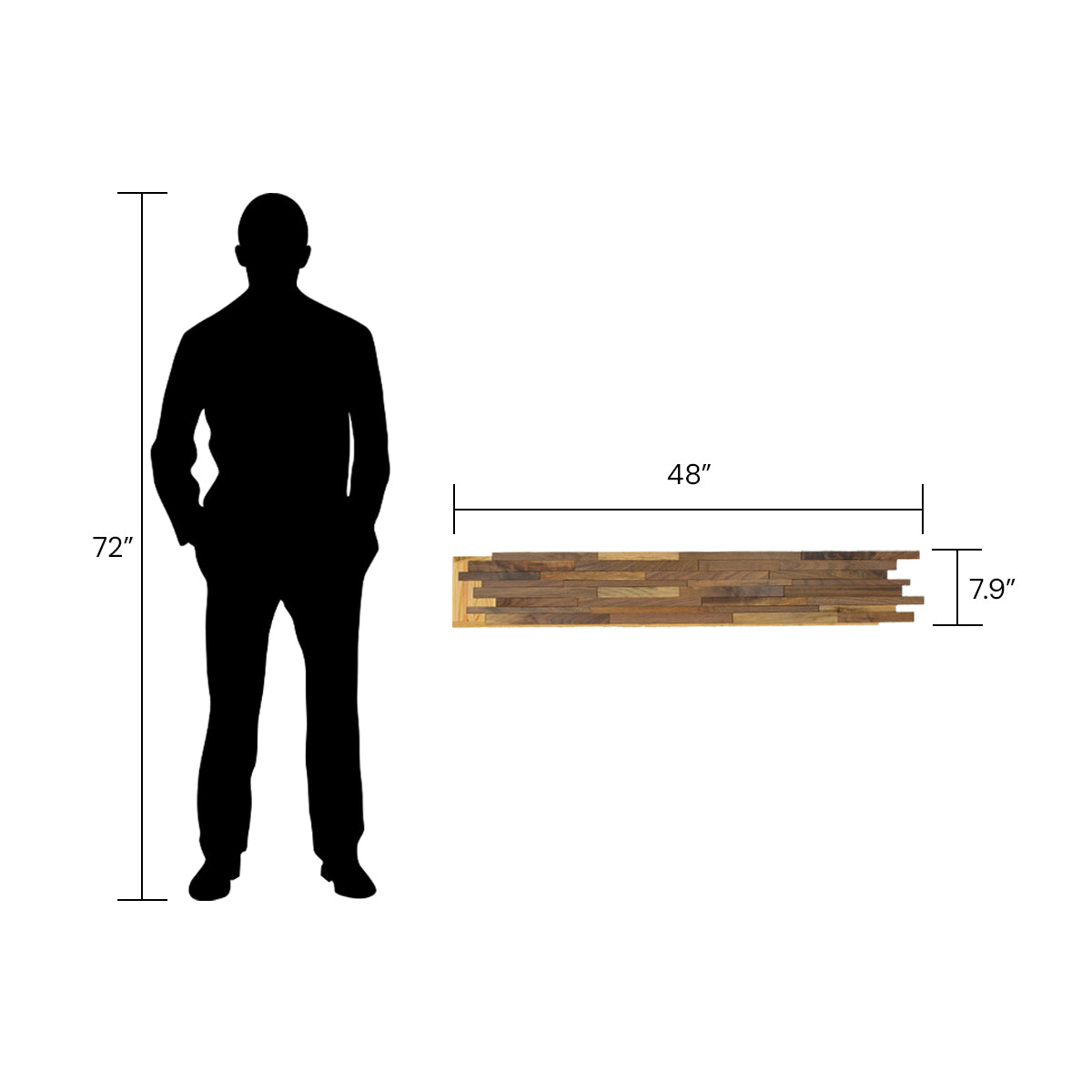 3D Stacked Natural Walnut – LuxeWall