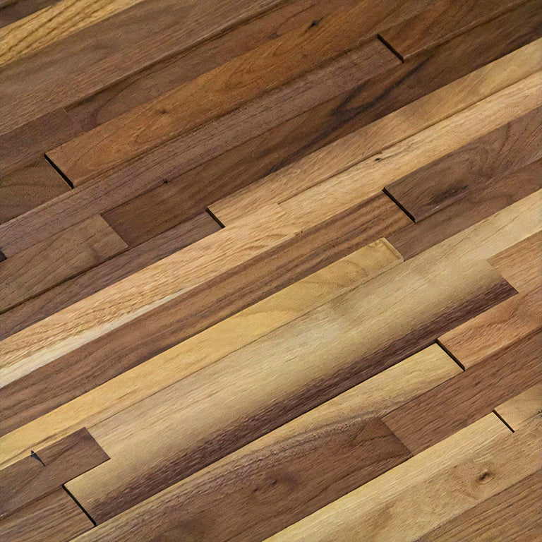 3D Stacked Natural Walnut – LuxeWall