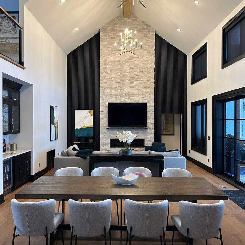 Midnight Oak Acoustic Slat Panels 120" Length – LuxeWall