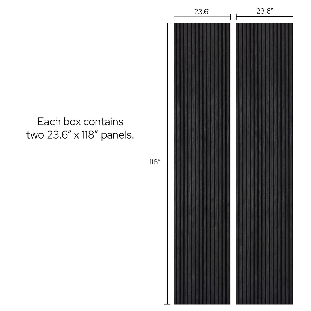 Graphite Oak Acoustic Slat Panels 118" – LuxeWall
