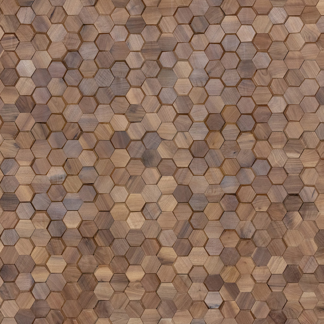 Hex Natural Walnut Walling – LuxeWall