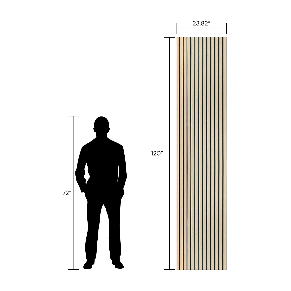 Natural Oak Acoustic Slat Panels 120" – LuxeWall