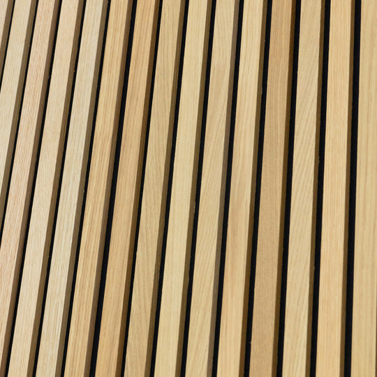 Natural Oak Acoustic Slat Panel 118" Sample – LuxeWall
