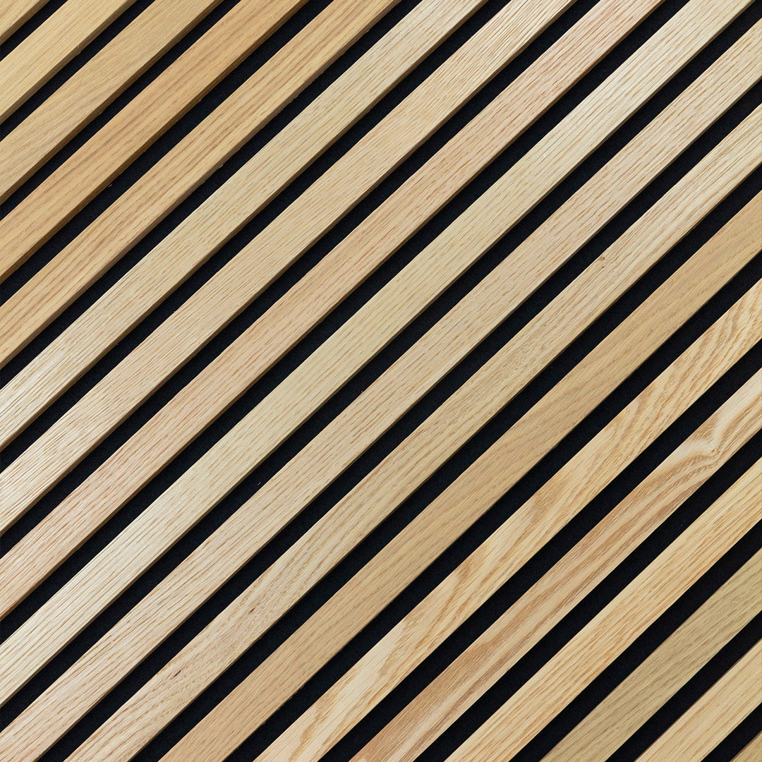 Natural Oak Acoustic Slat Panels 118" – LuxeWall