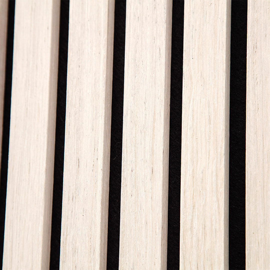 Ivory Oak Acoustic Slat Panels 120" – LuxeWall