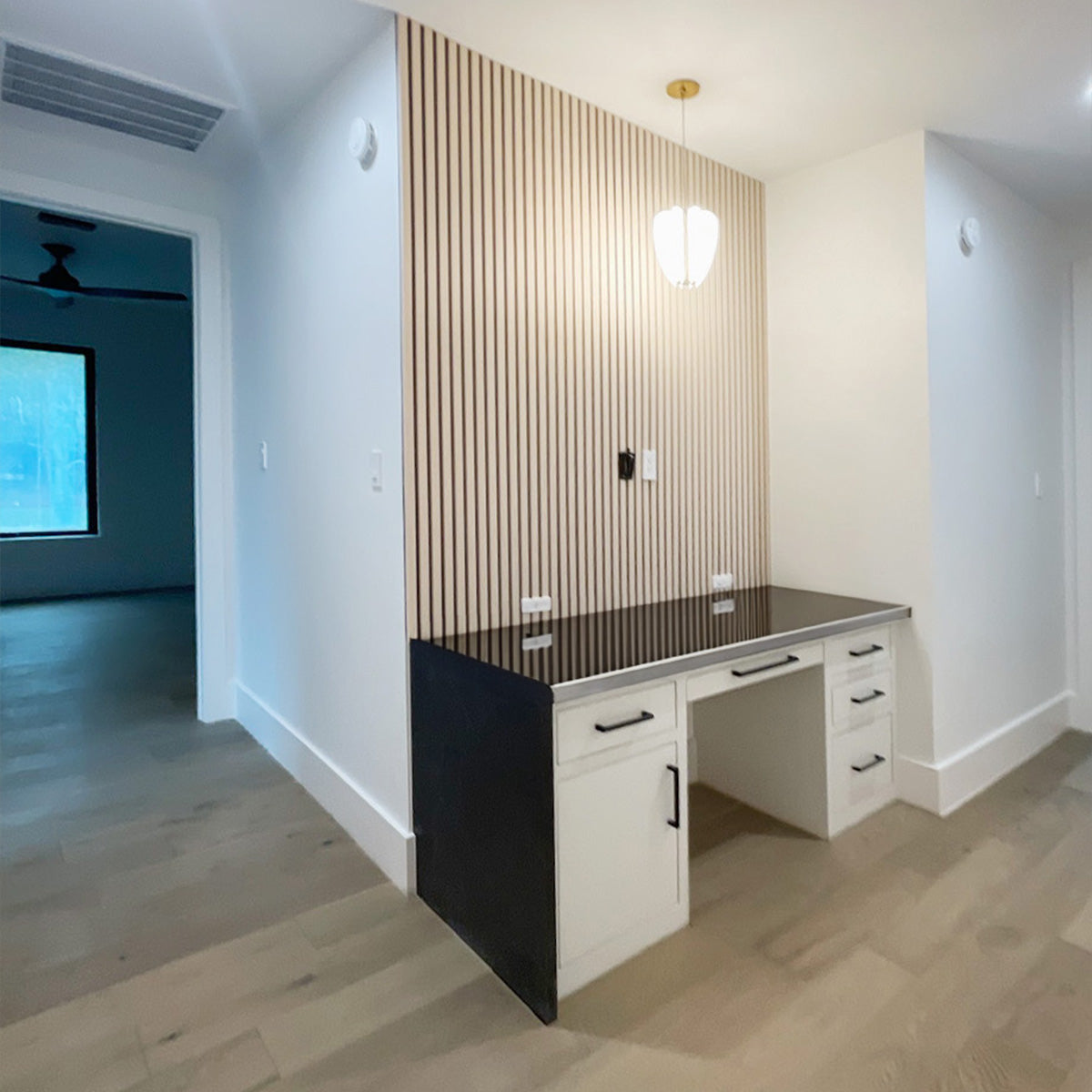 Ivory Oak Acoustic Slat Panel 120" Sample – LuxeWall