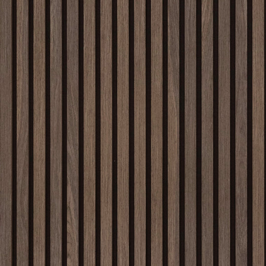 Toasted Walnut Acoustic Slat Panel 118" Sample – LuxeWall
