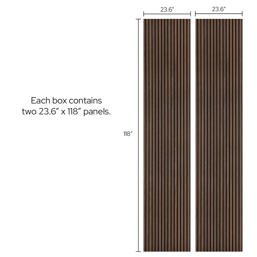 Toasted Walnut Acoustic Slat Panel 118" Sample – LuxeWall