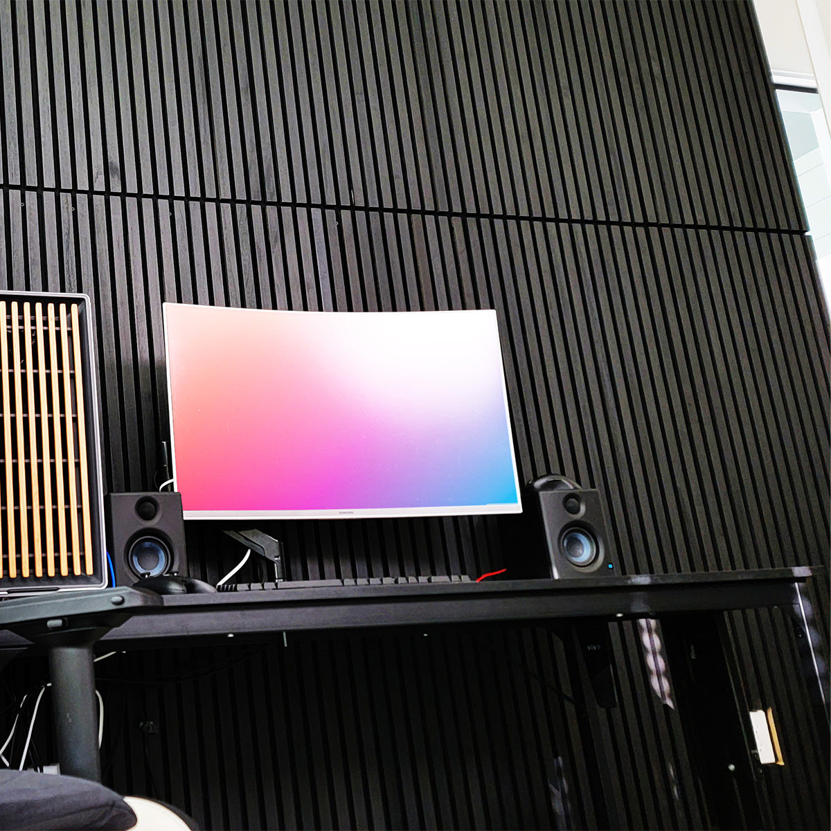 Obsidian Acoustic Slat Panels 60" – LuxeWall